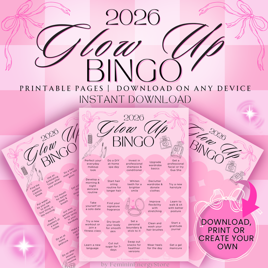 2026 Glow-Up Bingo – Feminine Energy