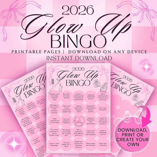 2026 Glow-Up Bingo – Feminine Energy