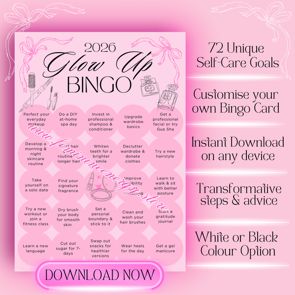 2026 Glow-Up Bingo – Feminine Energy