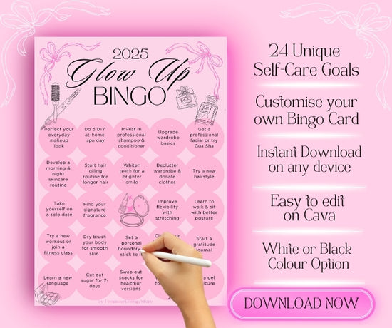 2025 Glow-Up Bingo – Feminine Energy